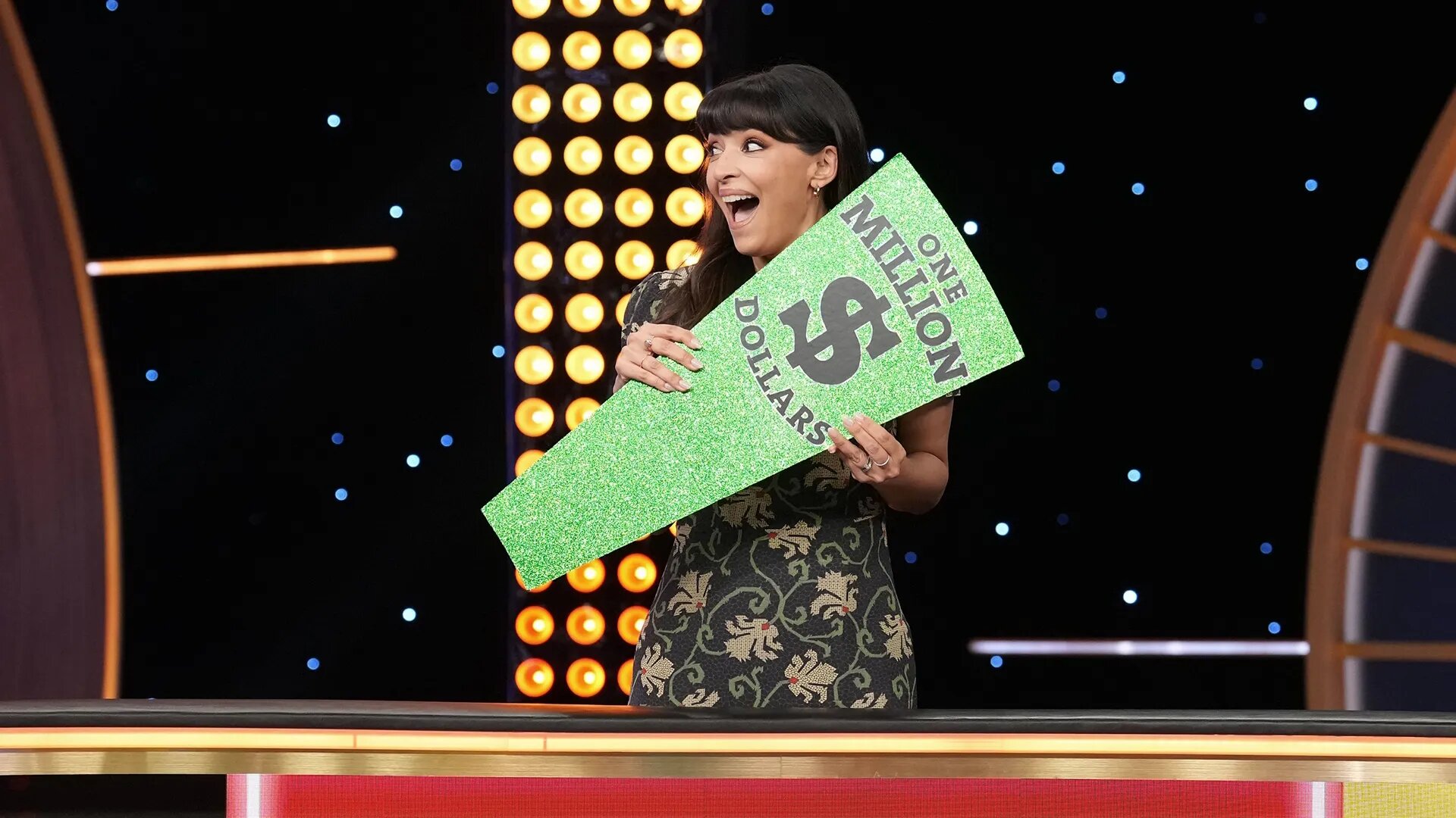 Hannah Simone, Lamorne Morris, Jake Johnson - Celebrity Wheel of ...